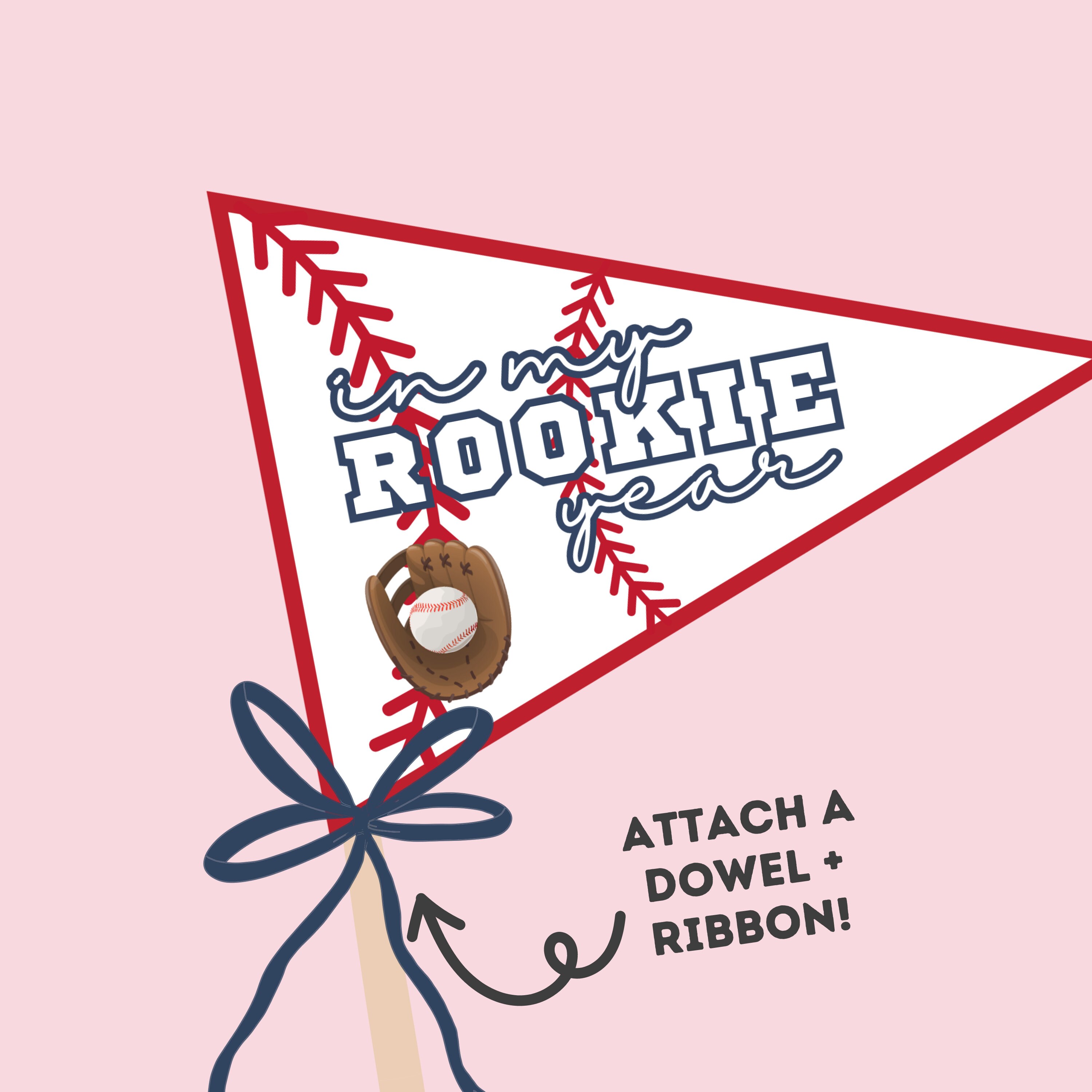 Printable Rookie Year Cake Topper, Banner, High Chair 1st Baseball ...