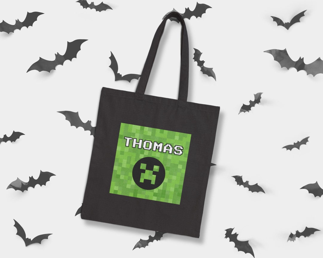 Custom Mining Themed Kids Tote Bag Mine Game Trick or Treat Bag Custom ...