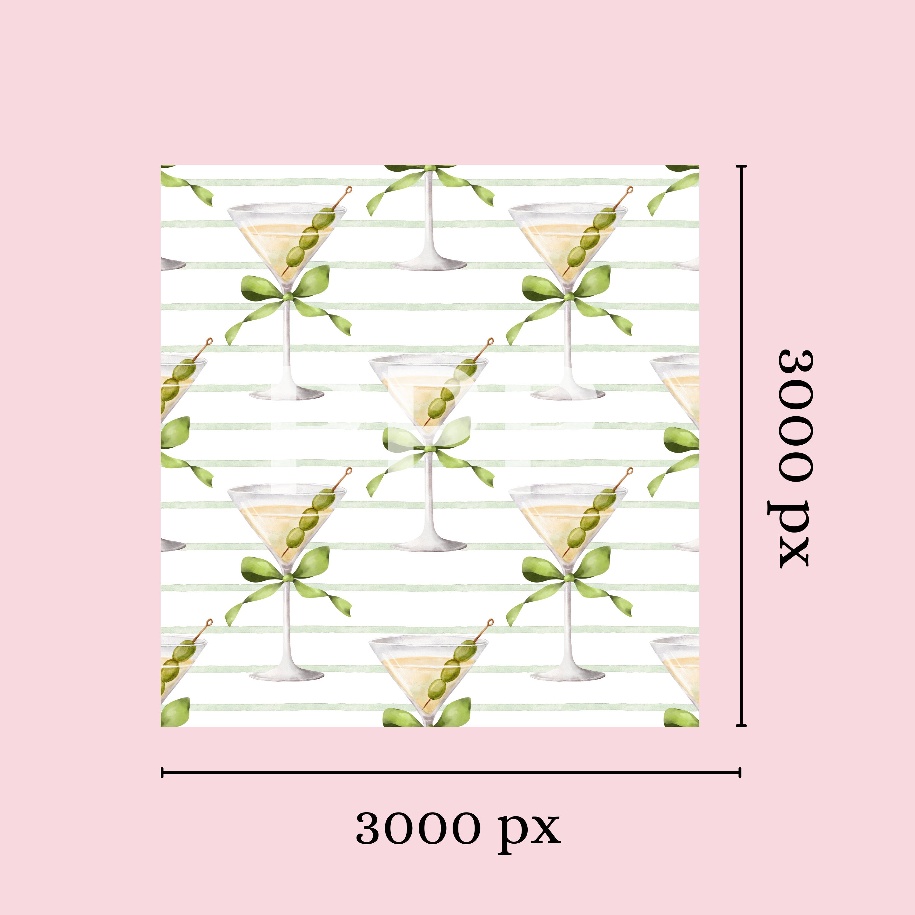 Seamless Digital Download Dirty Martini Pattern | Instant Download ...