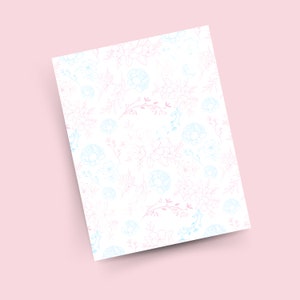 Seamless Pink and Blue Floral Pattern | Instant Download, Printable ...