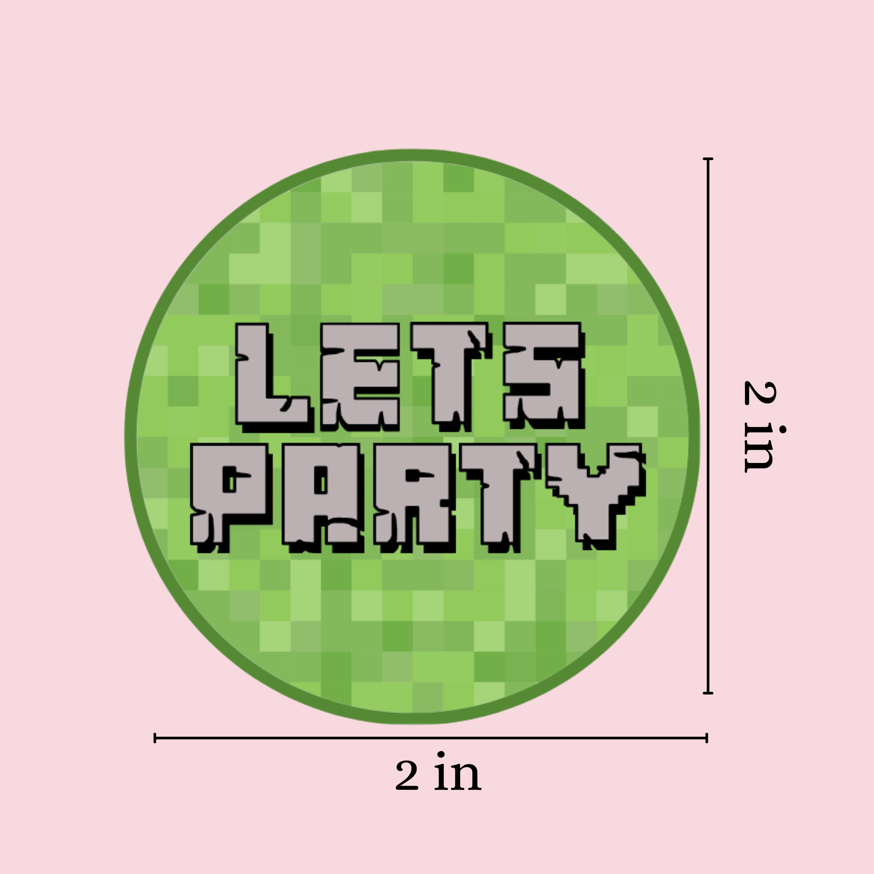 Printable Mine Themed Birthday Party Stickers Avery 22807, Digital ...