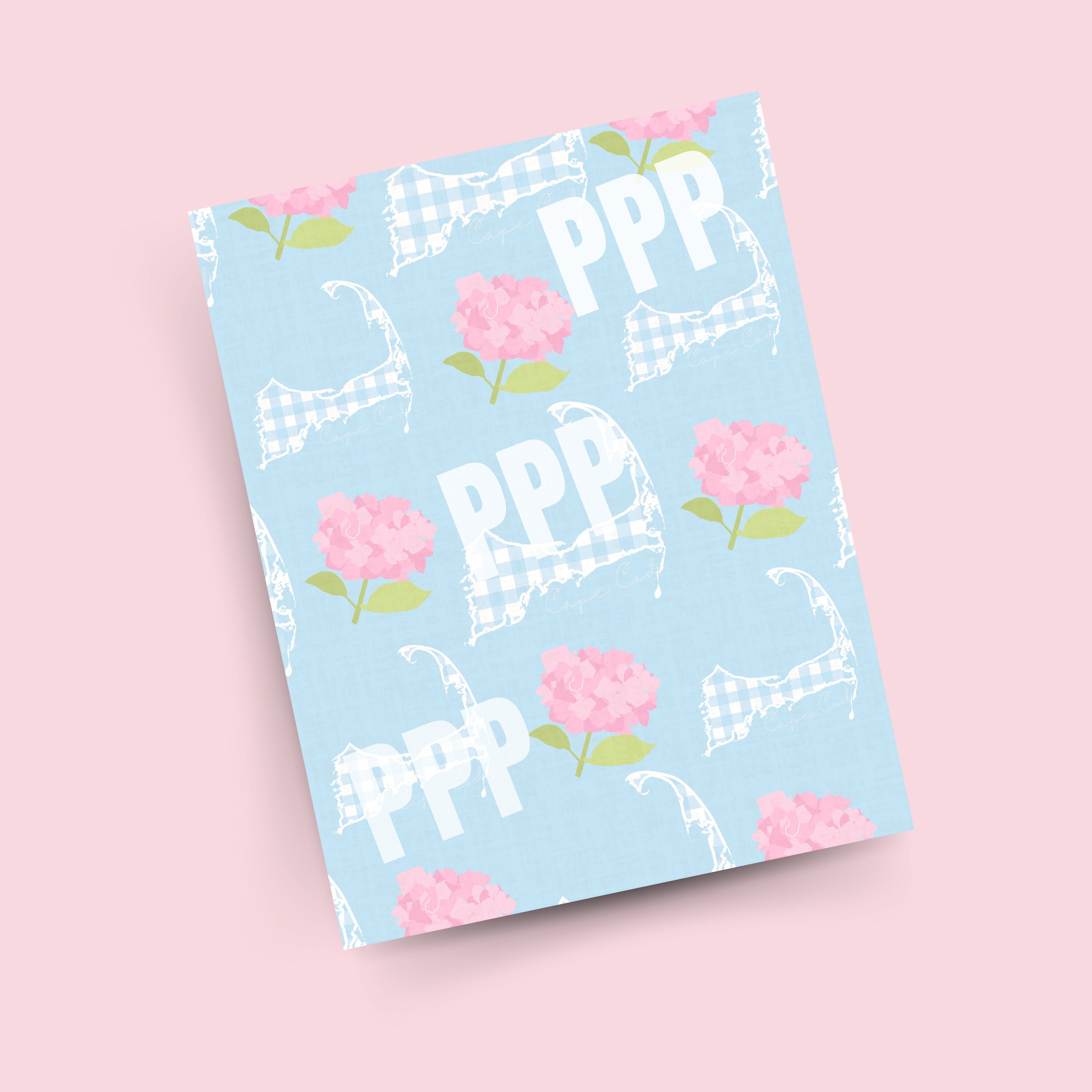 Seamless Cape Cod Hydrangea Pattern, PNG | Digital Paper, Crafting ...
