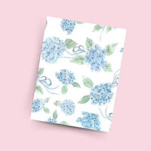 Seamless, Printable Blue Hydrangea Pattern, Digital Paper, Wall Art ...