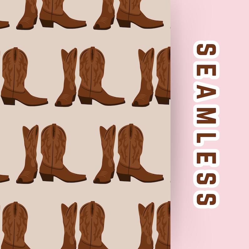 Western Cowboy Digital Paper Bundle | Instant Download, Printable ...