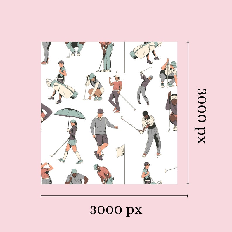 Golf Themed Digital Paper Bundle Instant Download Golfing Seamless ...