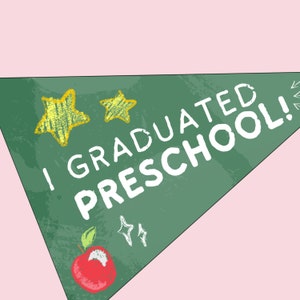 Printable Preschool Graduate Pennants for Kids | Instant Download Gifts ...