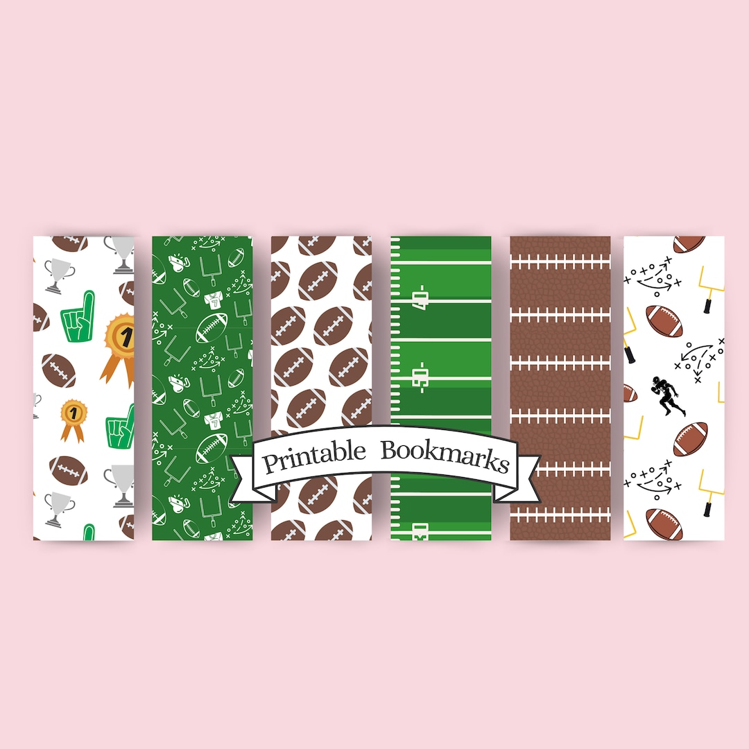 Printable Football Bookmarks for Kids, Football Team Mom Ideas ...
