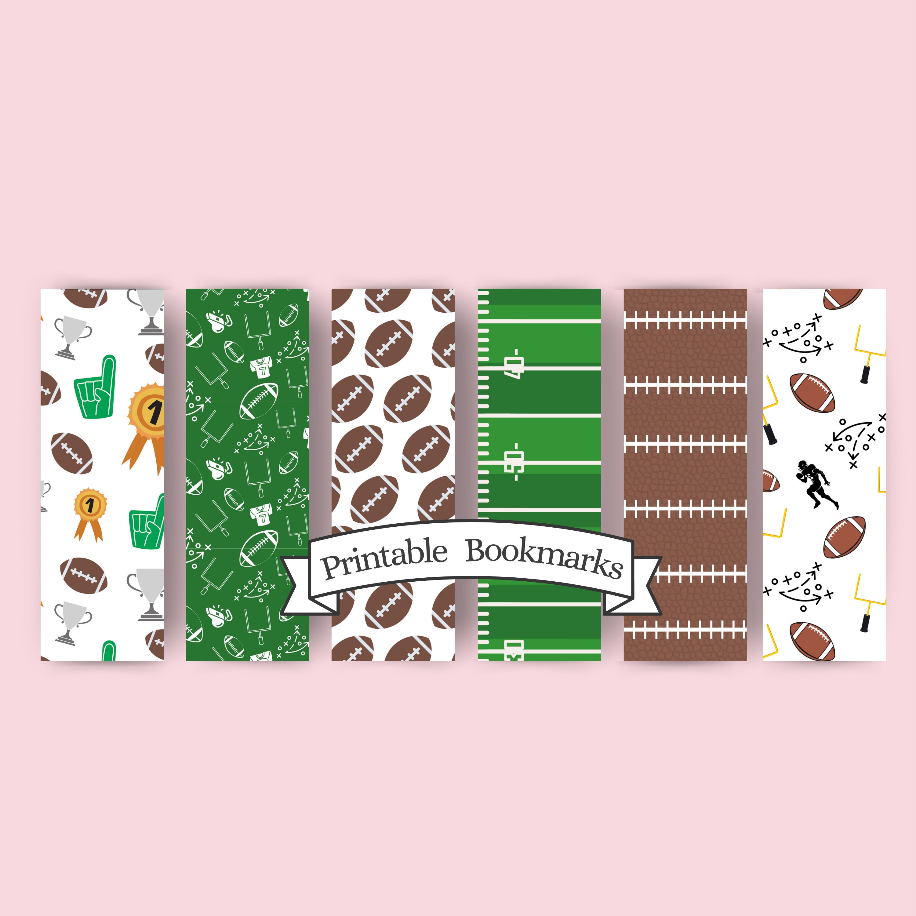 Printable Football Bookmarks for Kids, Football Team Mom Ideas ...