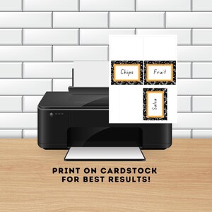 Editable School Food Labels, Name Cards | Custom, Printable Composition ...