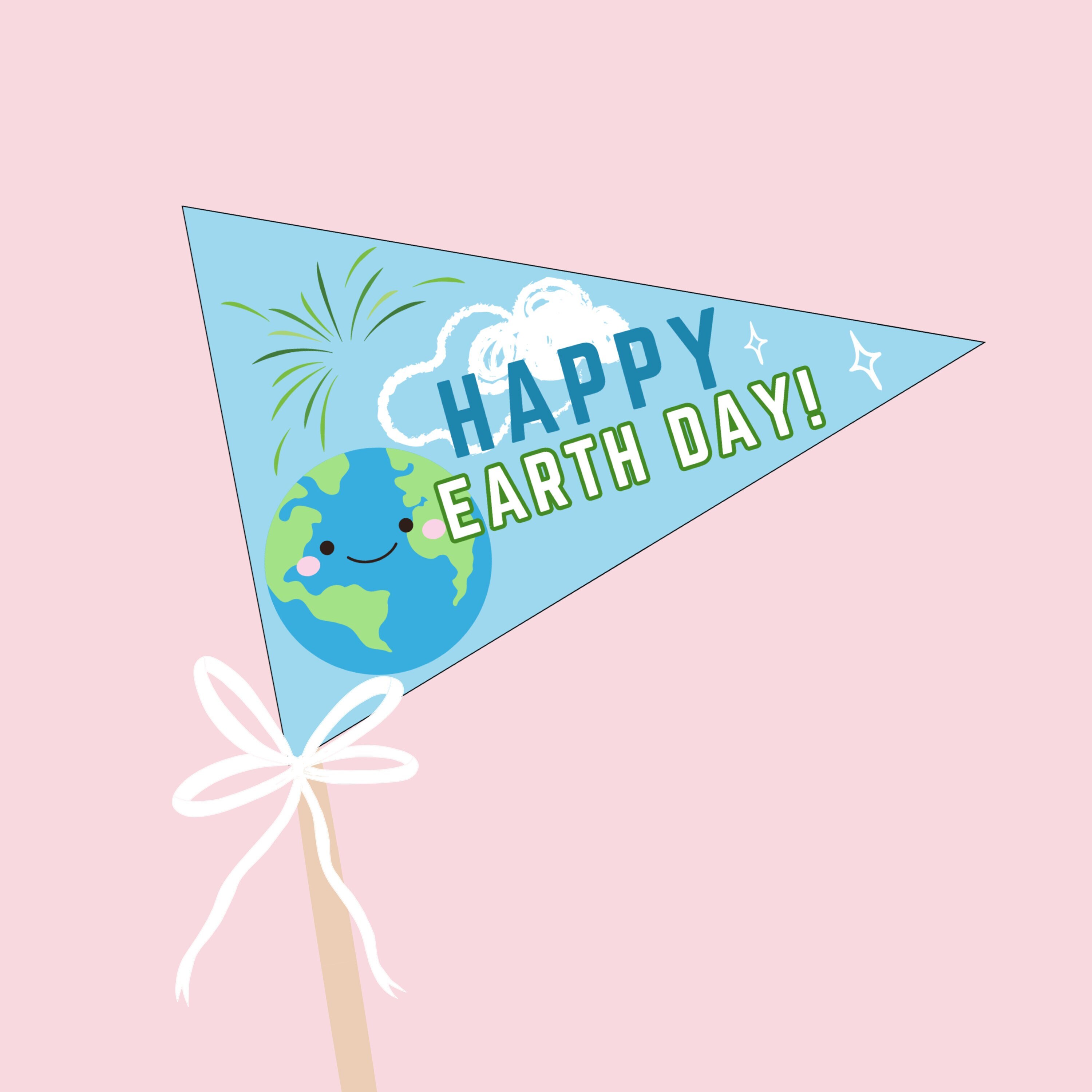 Printable Earth Day Pennants for Kids Instant Download Earth Day ...