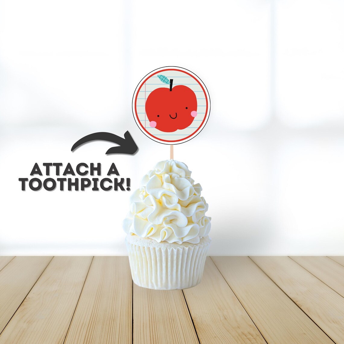 Printable Back to School Cupcake Toppers for Kids | Instant Download ...