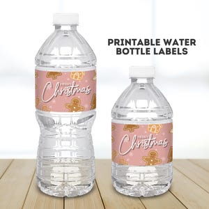 Printable Christmas Cookie Water Bottle Labels | Christmas Cookie ...