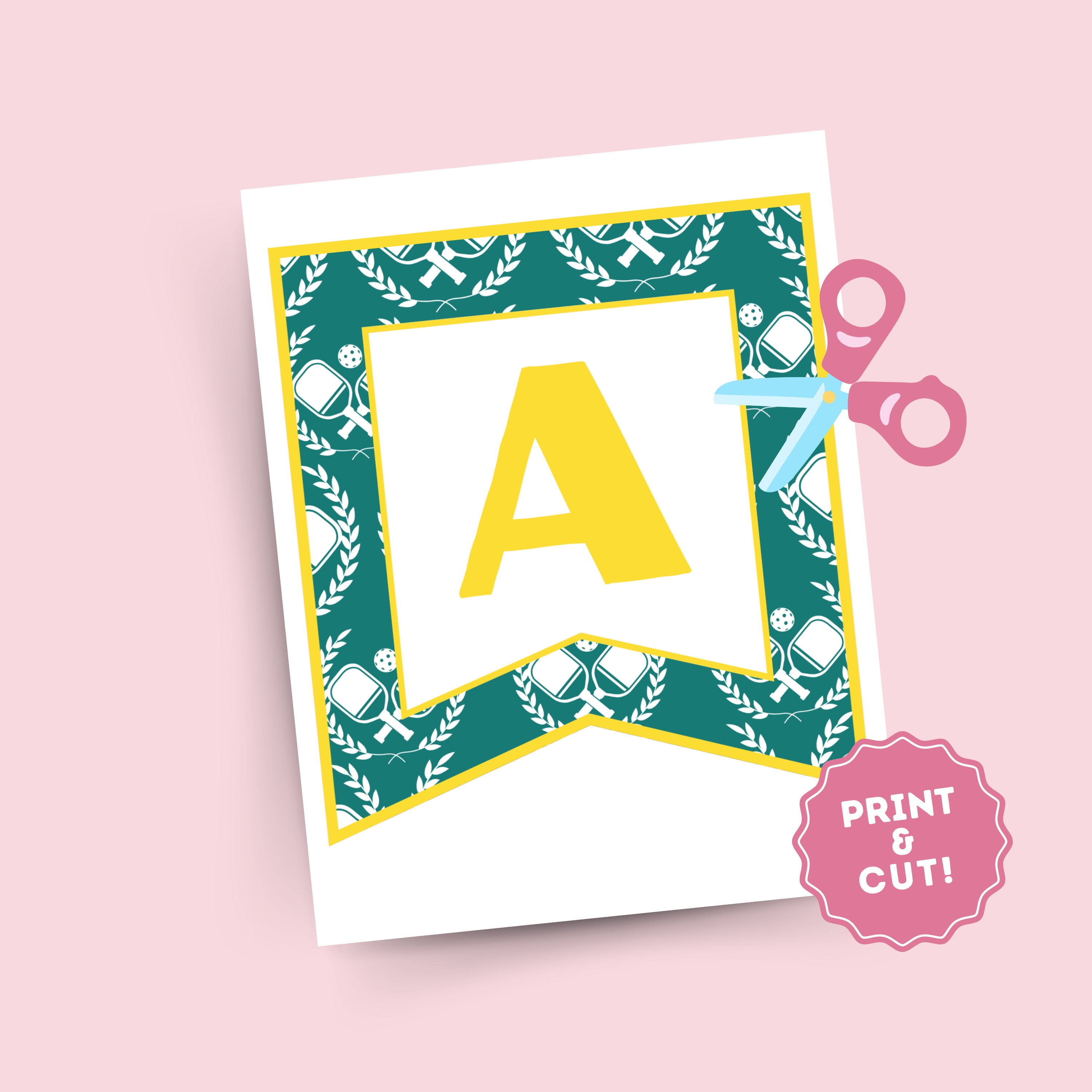 Custom Printable Pickleball Banner Instant Download Pickle Ball Themed ...