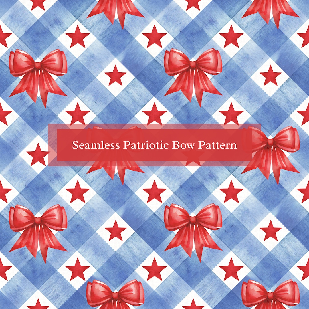 Seamless Patriotic Pattern, Digital Paper, Design | Memorial Day, 4th ...