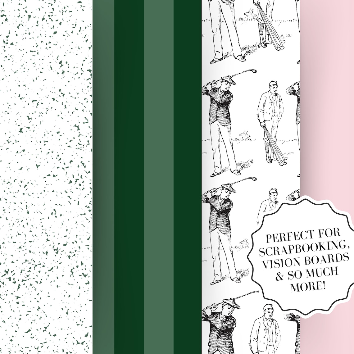 Golf Themed Digital Paper Bundle Instant Download Golfing Seamless ...
