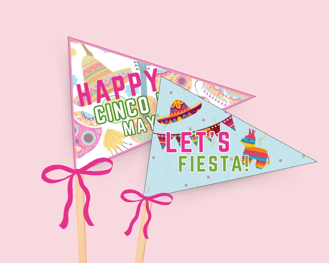 Printable Cinco De Mayo Pennants | Instant Download Fiesta Flags, May 5 ...