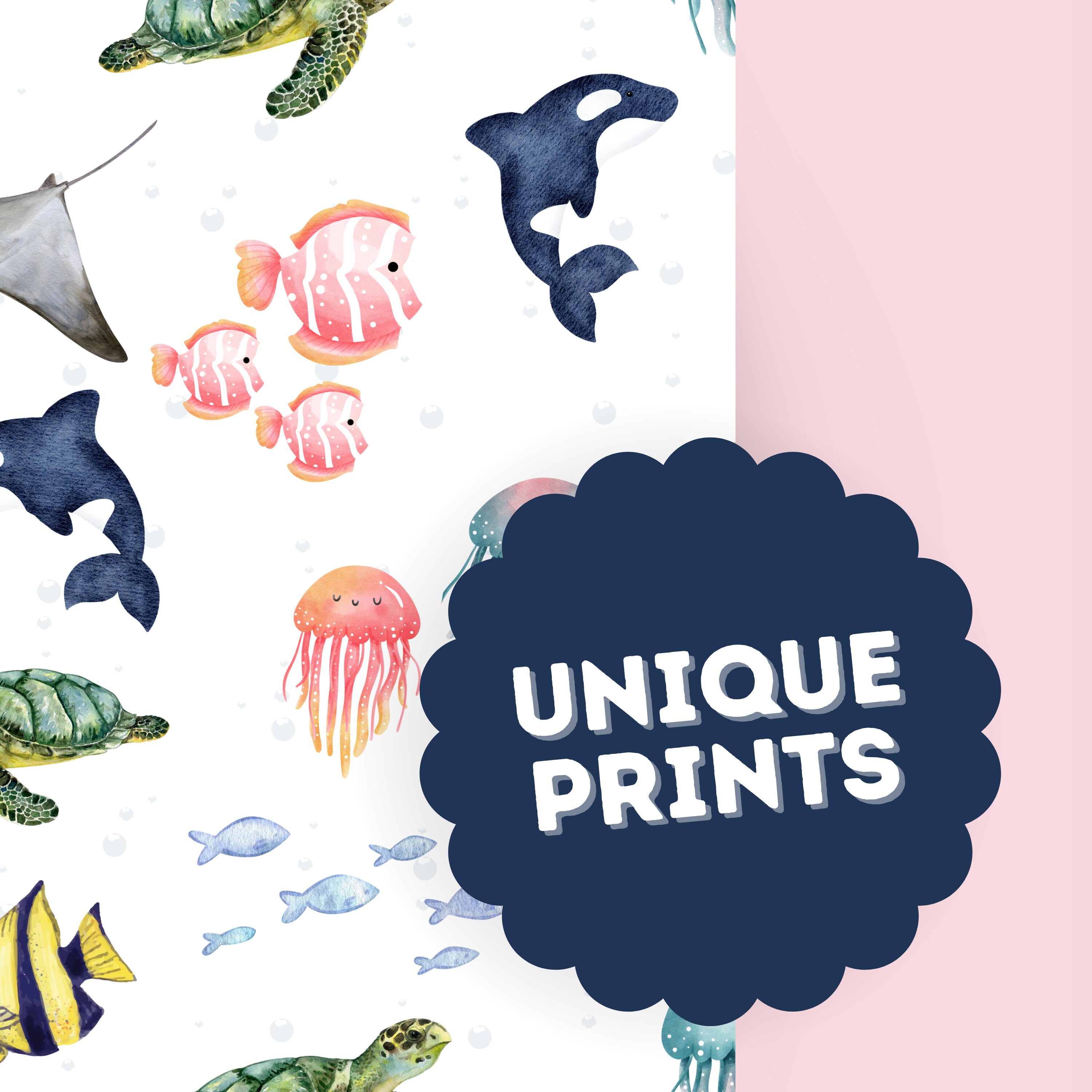 Ocean Watercolor Digital Paper, Instant Download Beach Craft Paper for ...