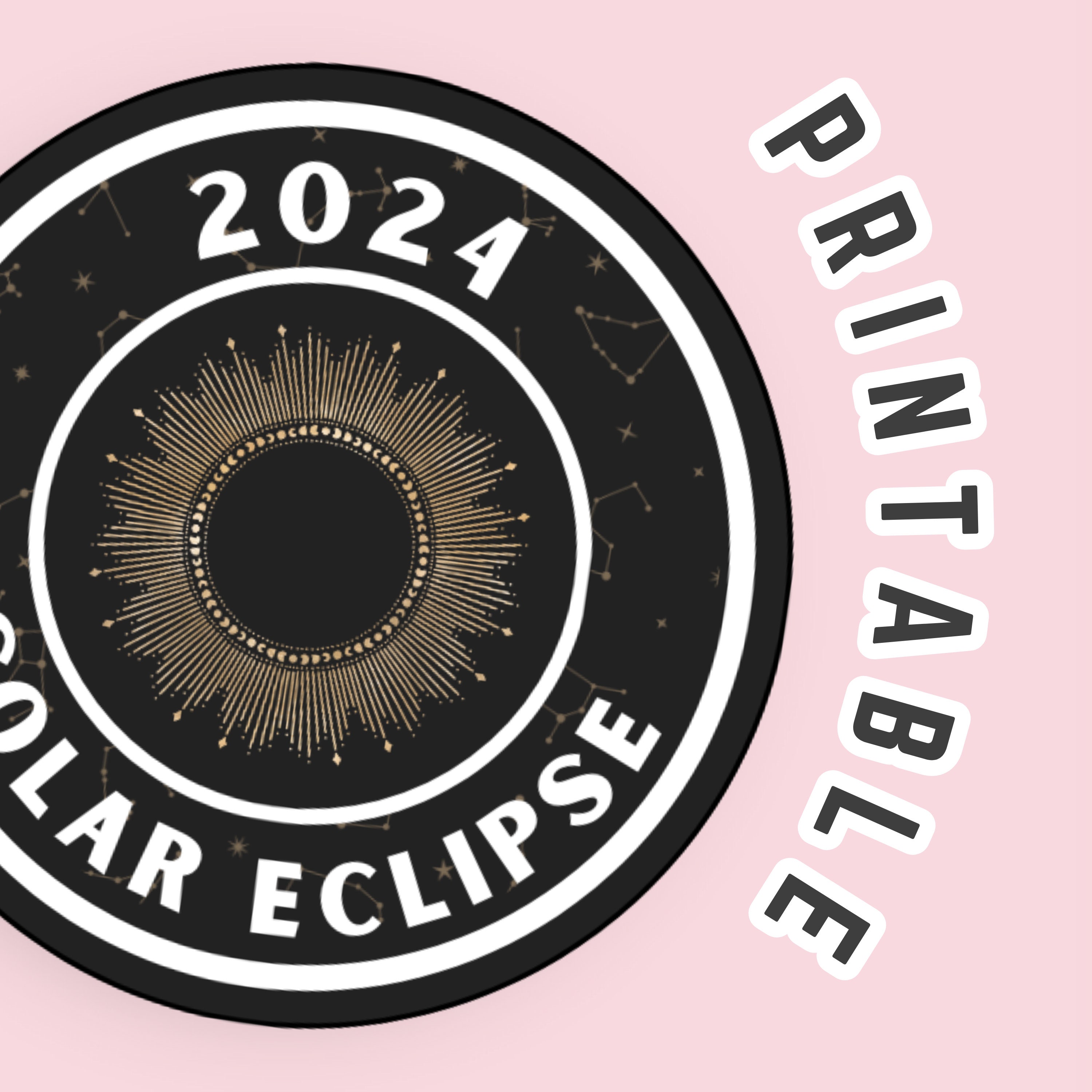 Printable 2024 Total Solar Eclipse Stickers Avery 22807 Sticker Paper ...