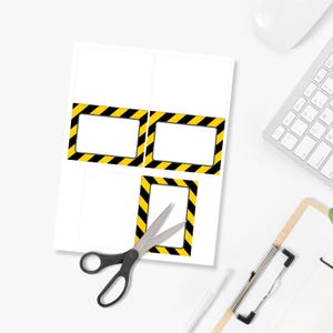 Editable Construction Themed Food Labels, Name Cards | Table ...