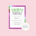 Editable Thirty, Flirty and Thriving Birthday Party Invitation Template ...