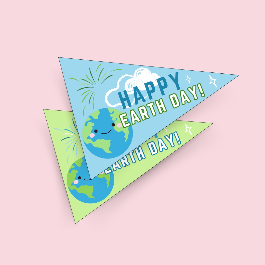 Printable Earth Day Pennants for Kids | Instant Download Earth Day ...