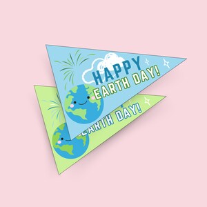 Printable Earth Day Pennants for Kids | Instant Download Earth Day ...