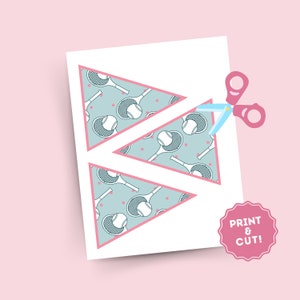 Printable Girly Tennis Banner | Instant Download, Preppy Tennis Match ...