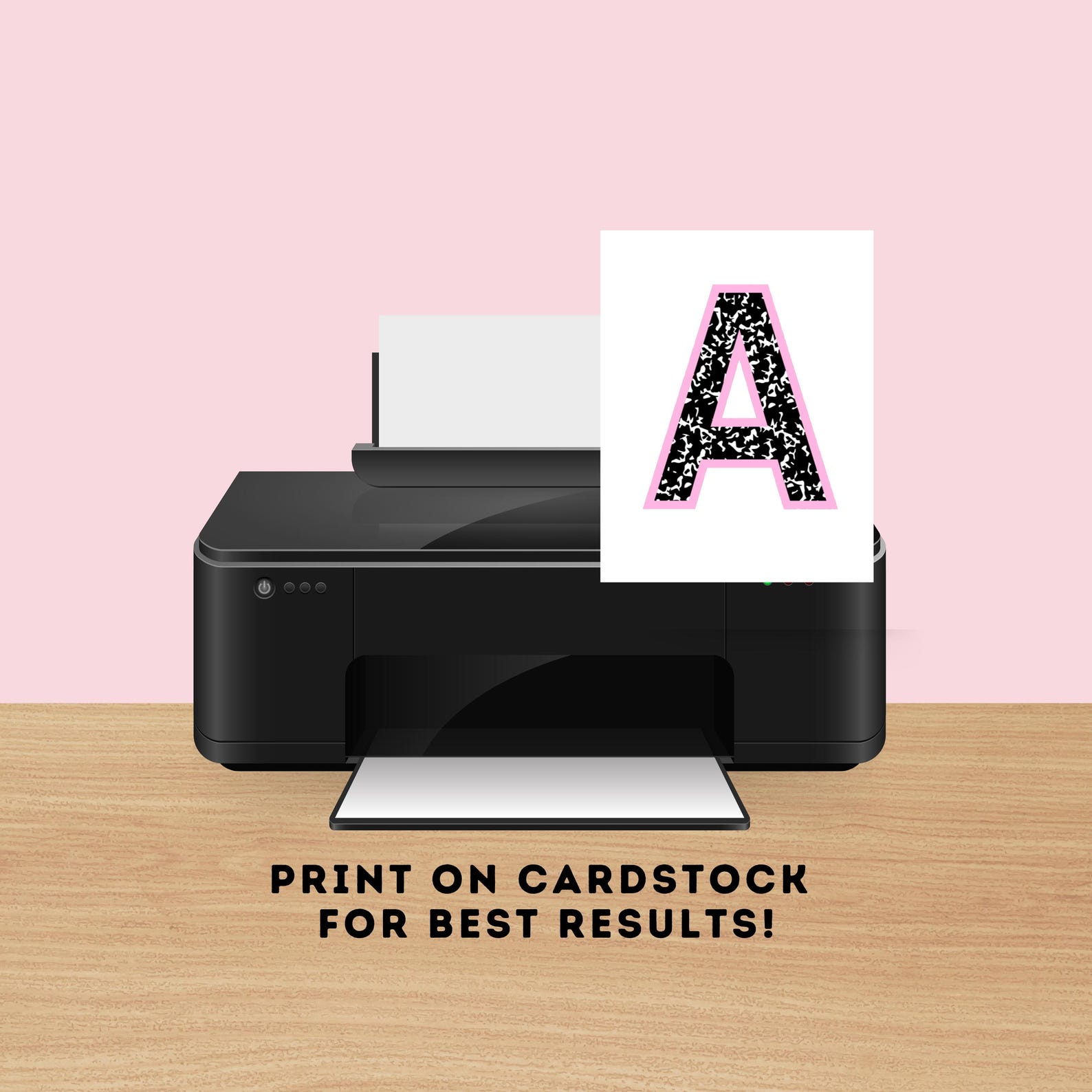 Printable Composition Book Pastel Bulletin Board Letters, PNG | Instant ...