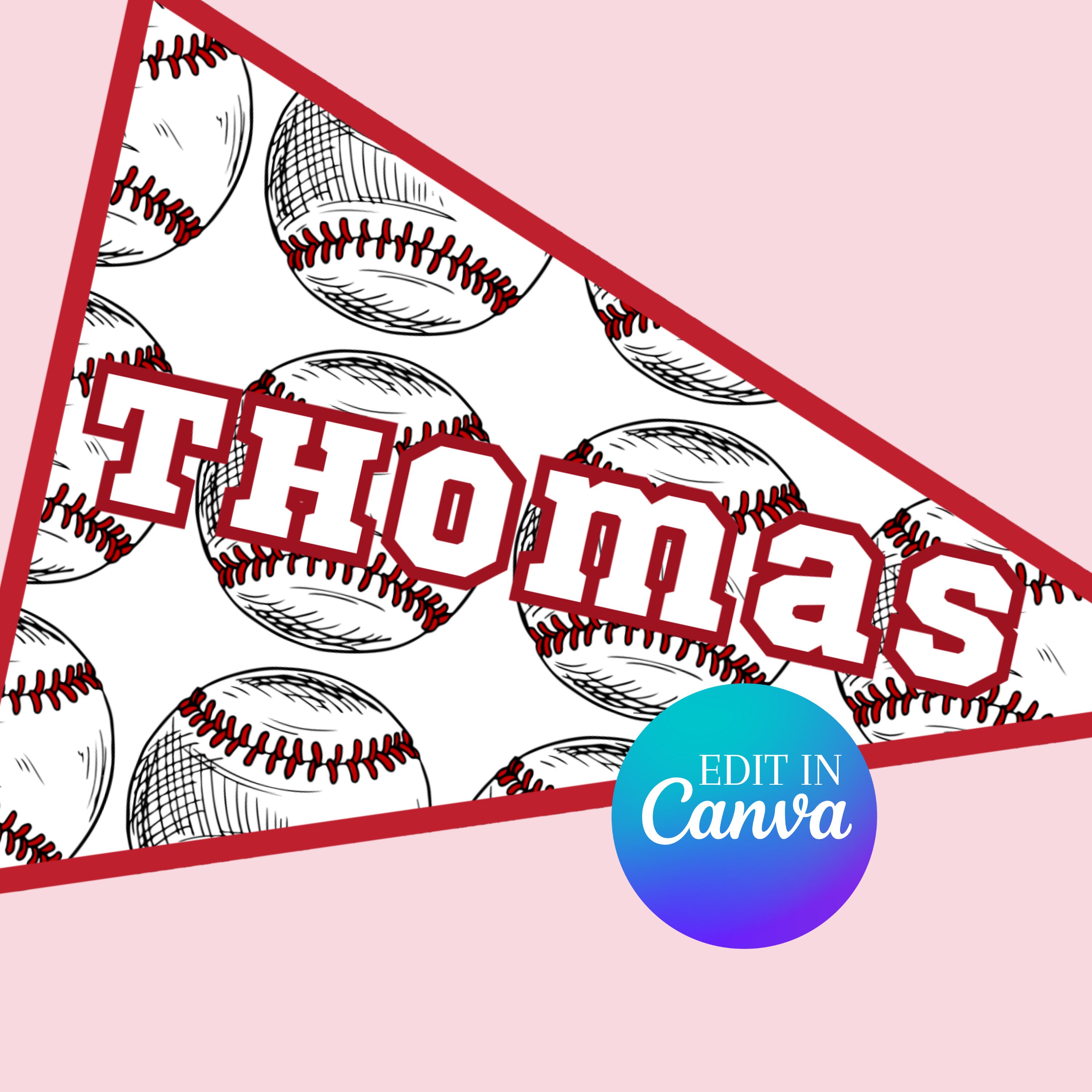 Custom, Printable Signs for Baseball Team Players Snack Bags, Baseball ...