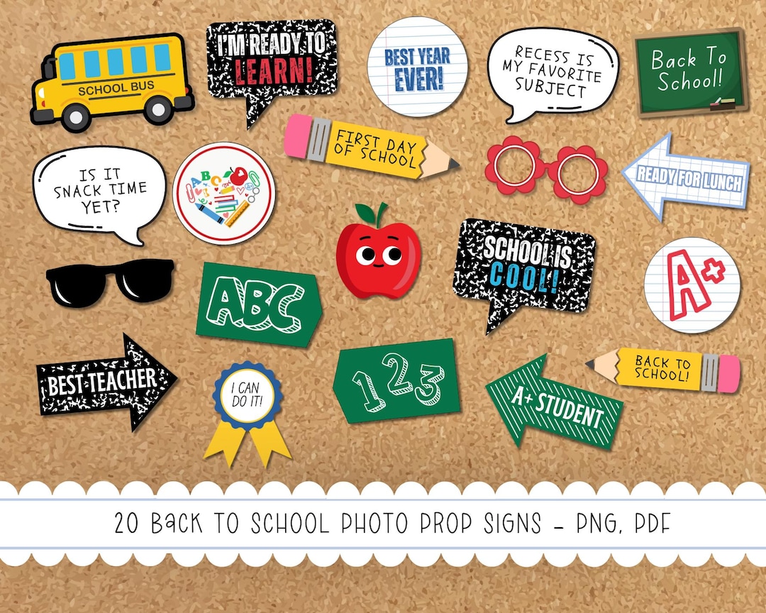 Printable Back to School Photo Props Signs | Meet the Teacher Classroom ...