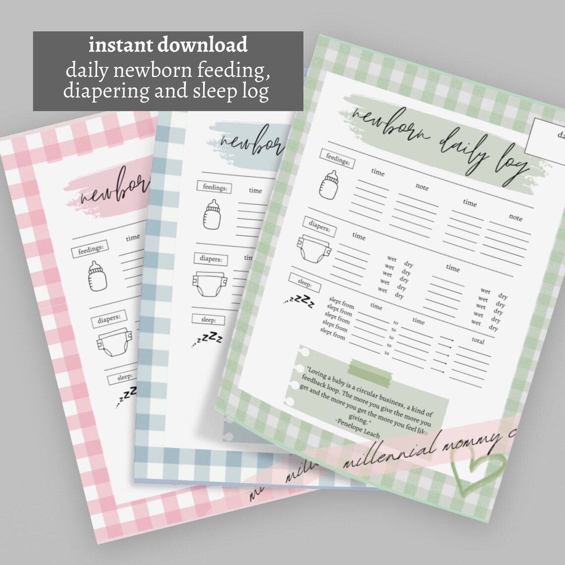 Newborn Daily Log newborn Checklist, Infant Daily Log, Newborn Feeding ...