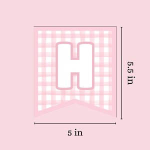 Gingham Birthday Banner, Instant Download, Printable, PDF | Happy ...