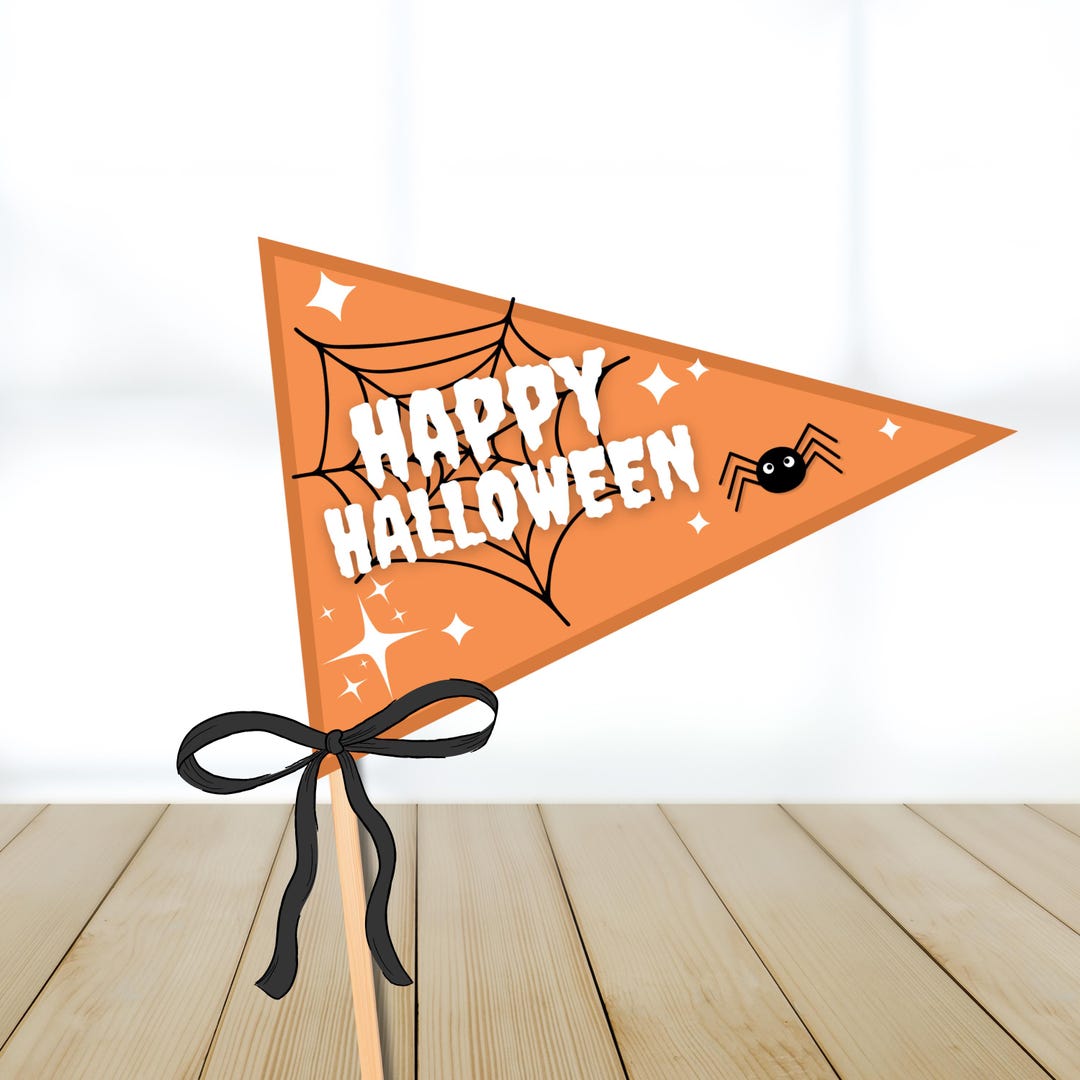 Printable Happy Halloween Pennant | Boo Bag Flag, Tag for Kids, Gift ...
