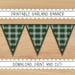 Printable Hunter Green Gingham Banner, Garland | Christmas Party ...
