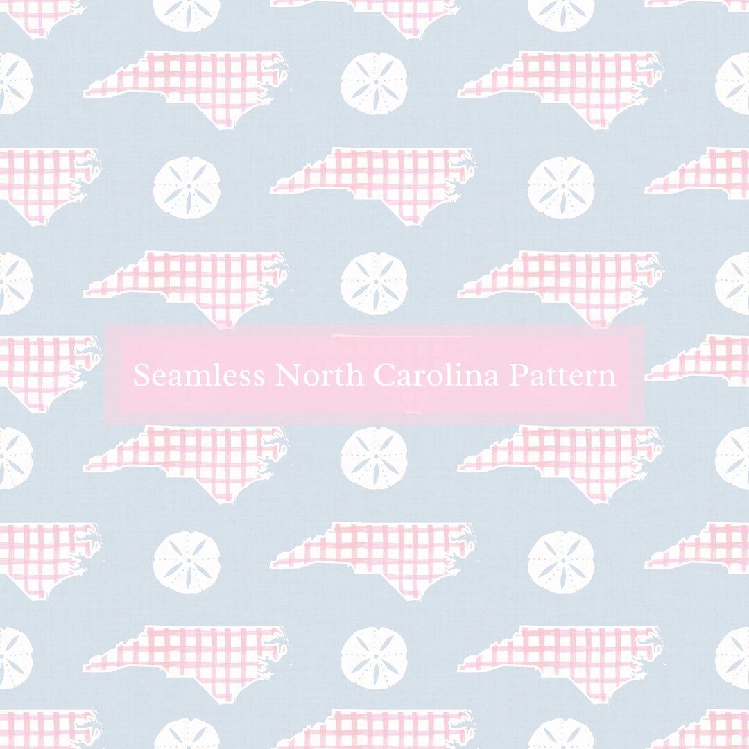 North Carolina Seamless Design | Instant, Printable Paper | Gingham ...