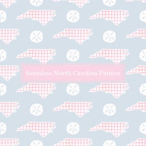North Carolina Seamless Design | Instant, Printable Paper | Gingham ...