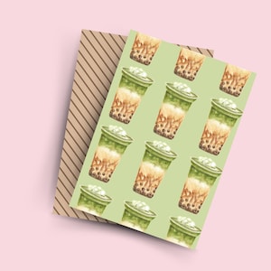 Boba Tea Themed Seamless Digital Paper Bundle | Instant Download Matcha ...