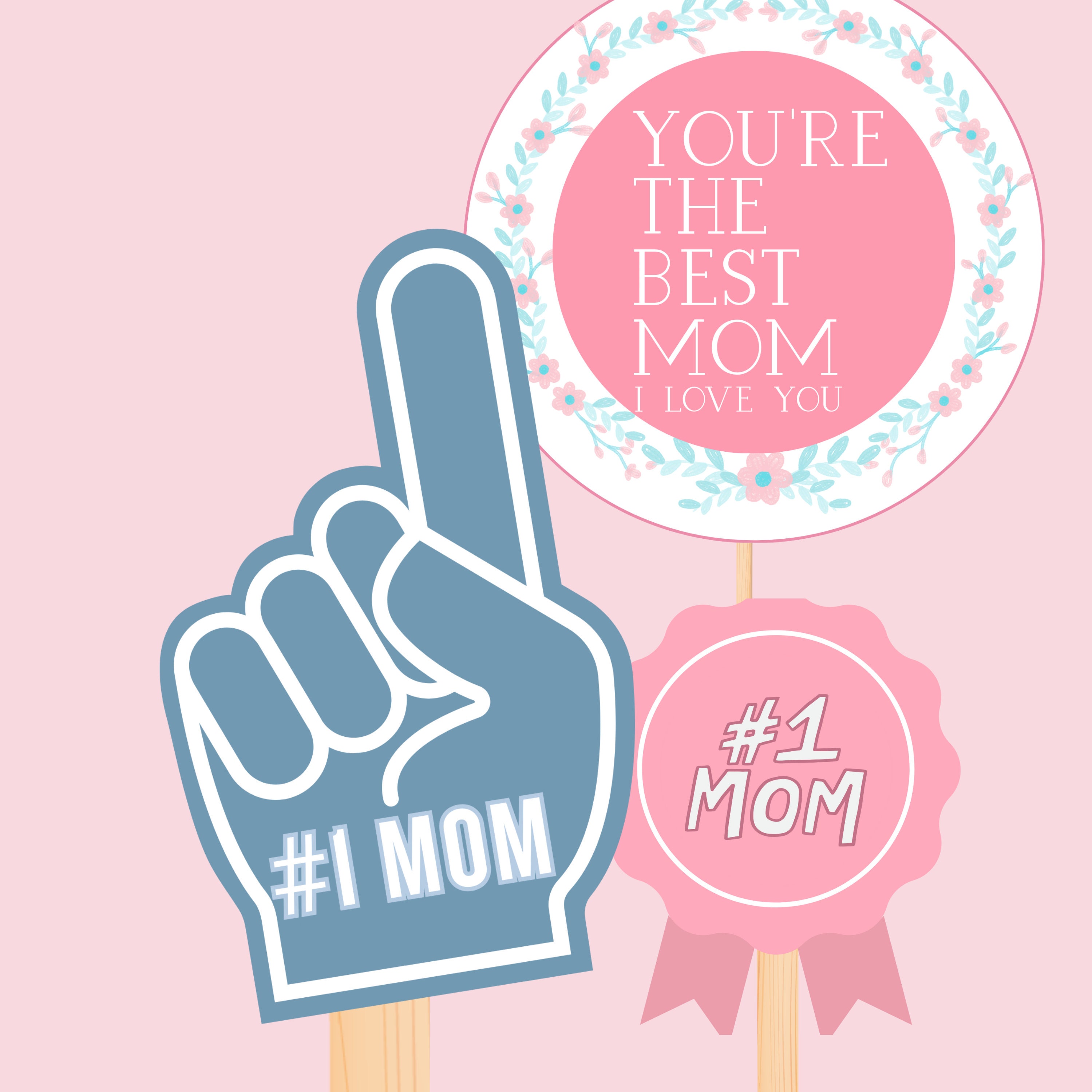 Printable Mother's Day Photo Prop Signs Mother's Day Brunch Party Signs ...
