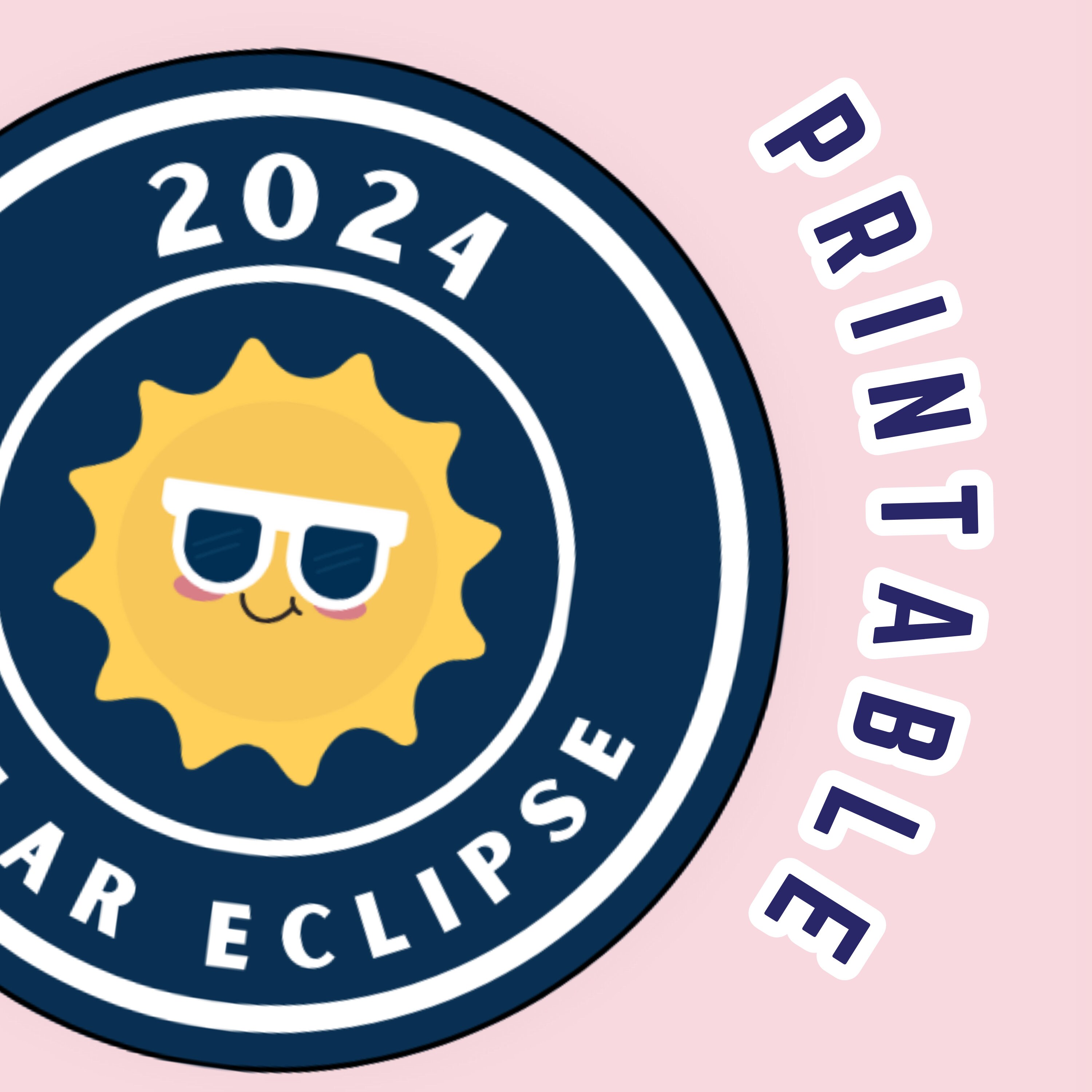 Printable 2024 Total Solar Eclipse Stickers for Kids Avery 22807 ...