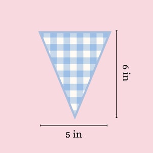 Printable Blue Gingham Banner | Classroom Decorations, Birthday Party ...