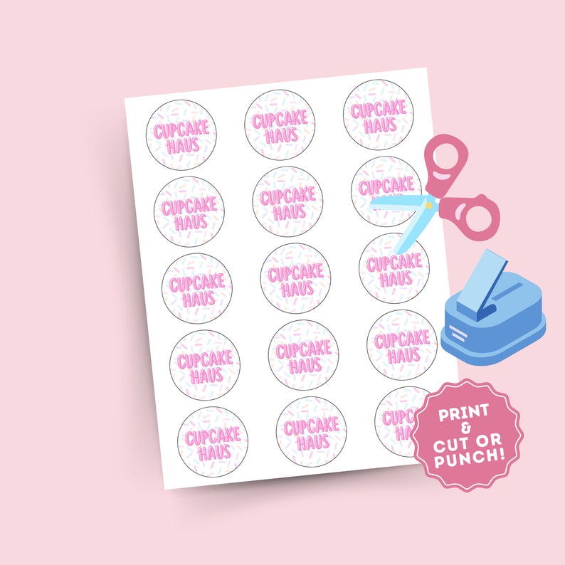 Custom Logo Cupcake Toppers | Company Logo Cupcake Topper Template ...