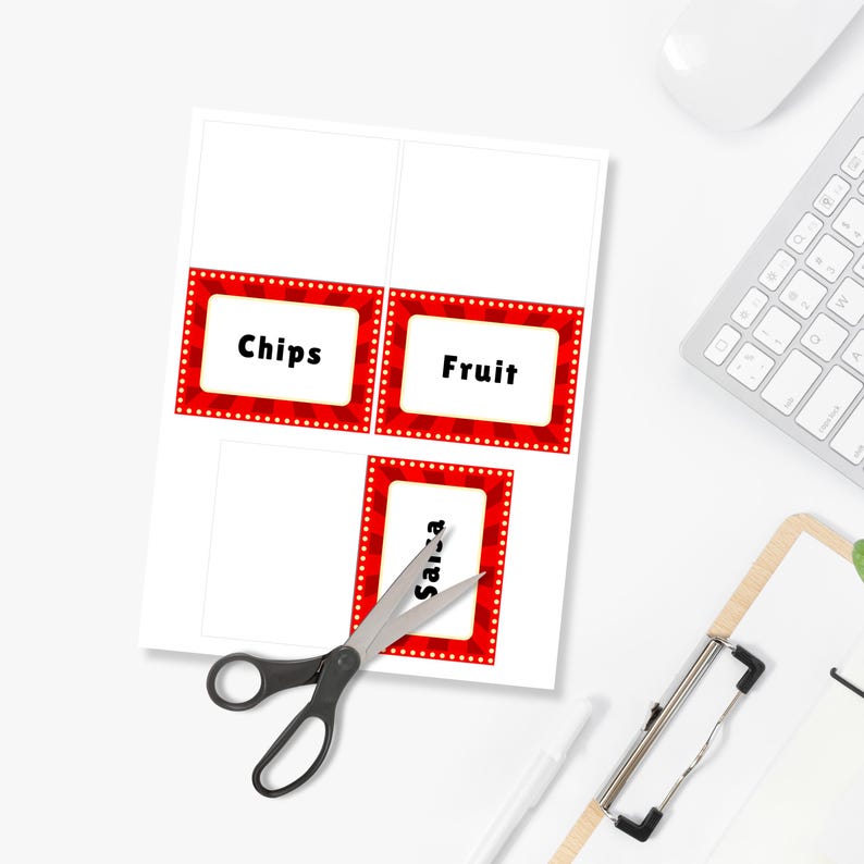 Editable Circus Themed Food Labels, Name Cards, Table Decor | Instant ...