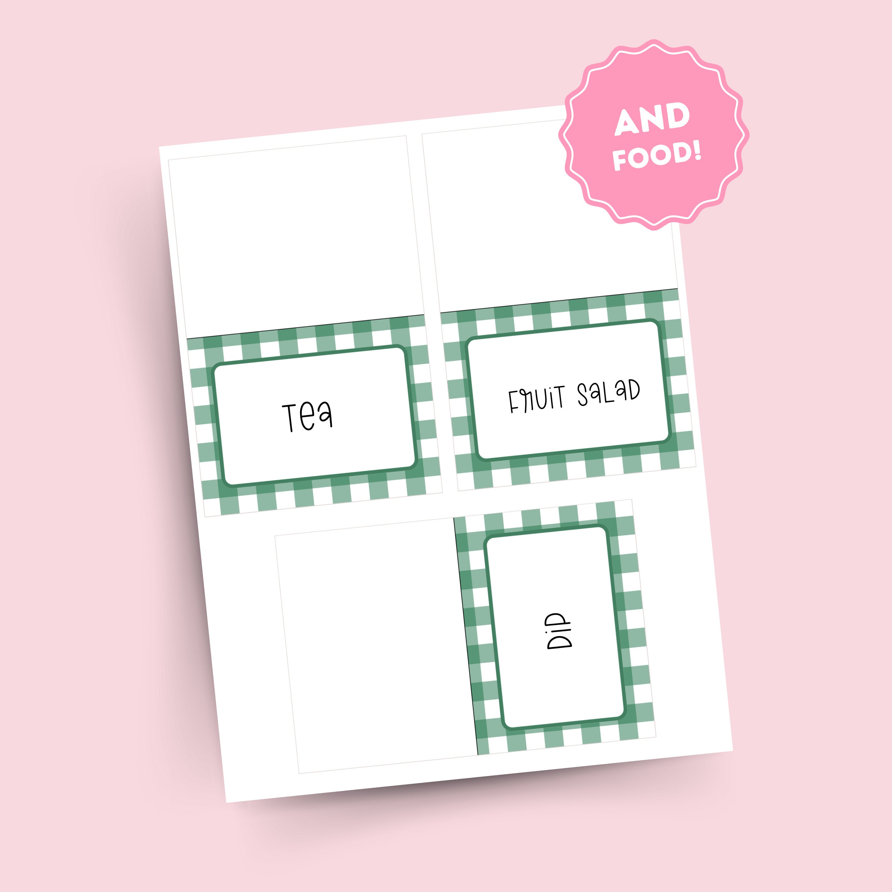 Printable Masters Food Labels, Name and Table Card Signs 2024 Masters ...