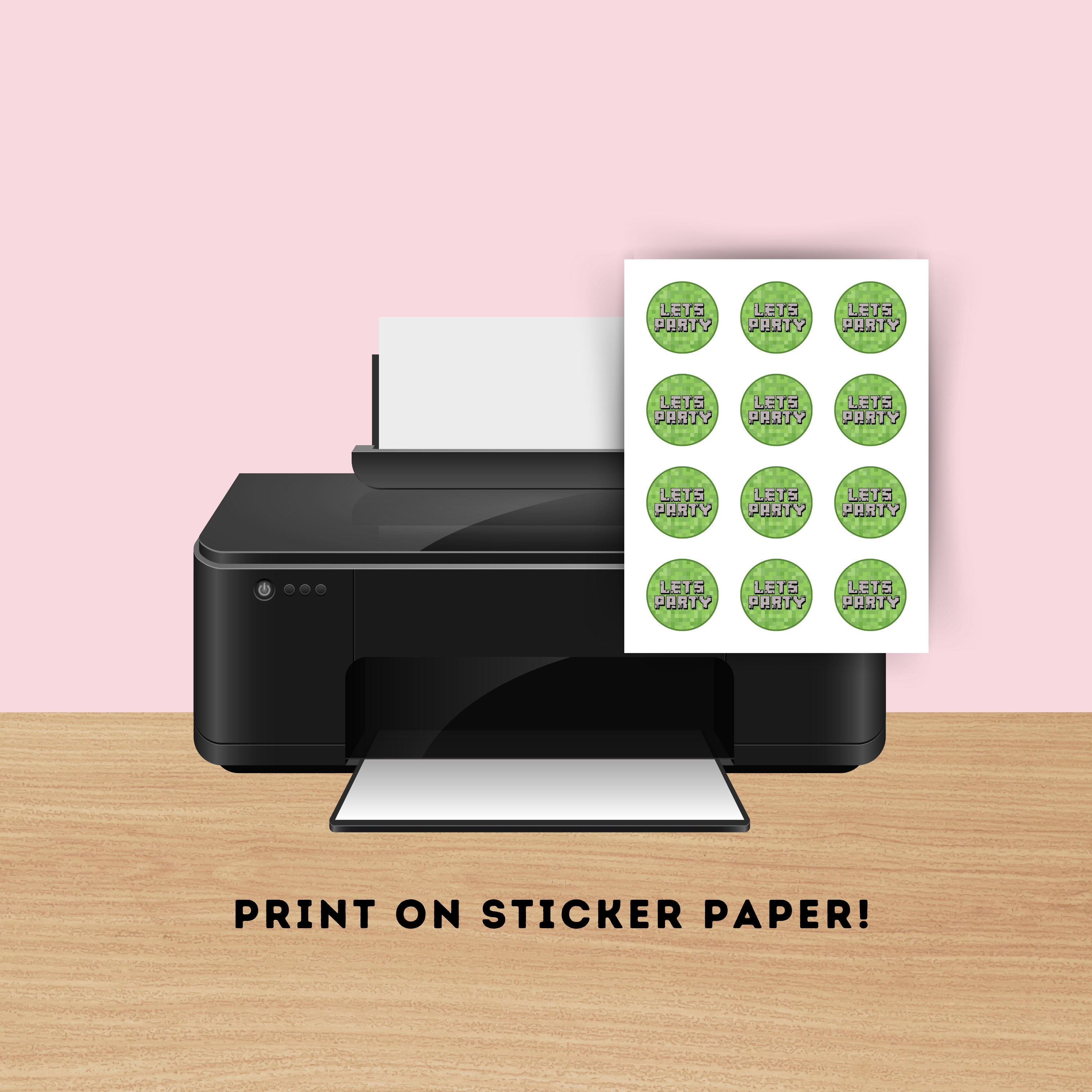 Printable Mine Themed Birthday Party Stickers Avery 22807, Digital ...