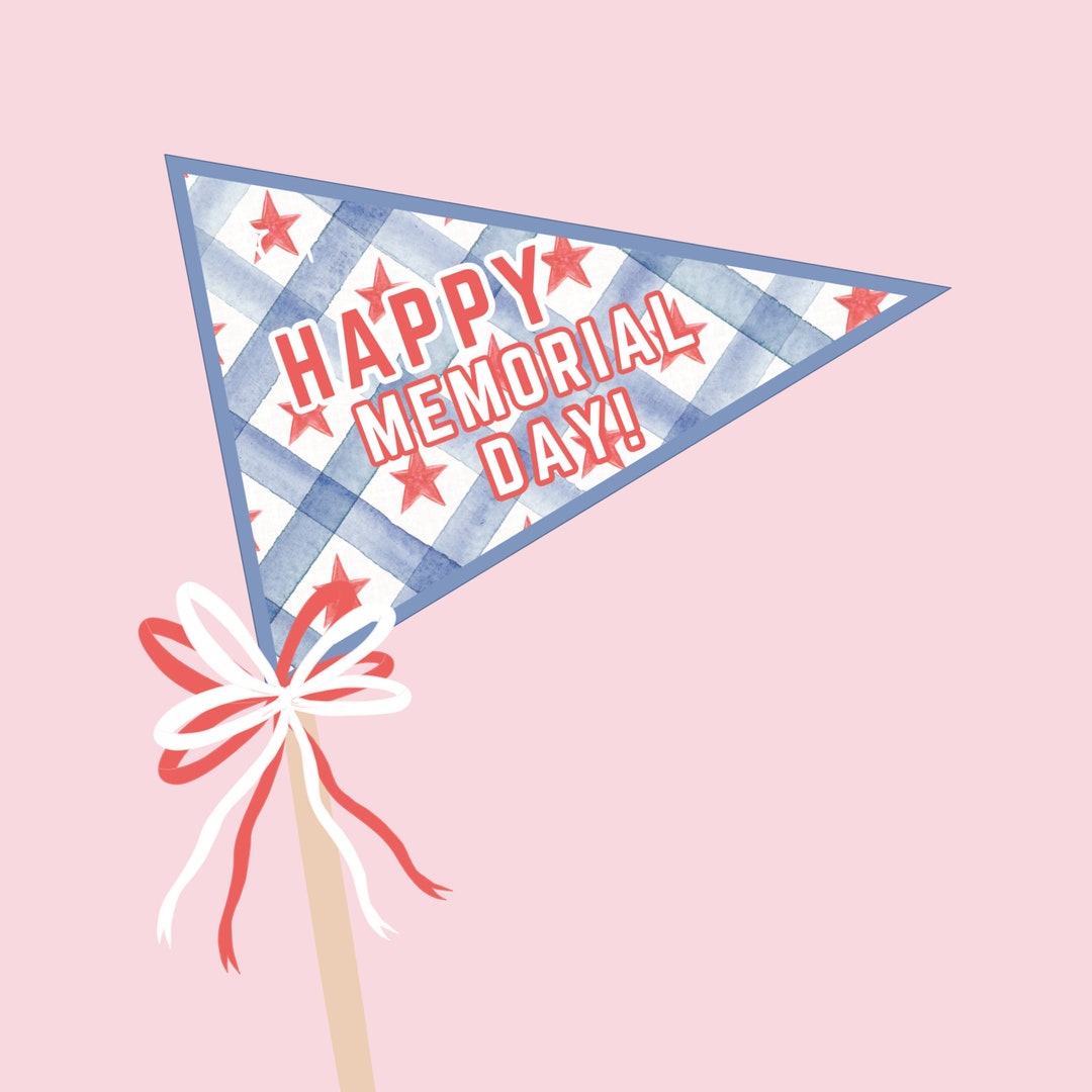 Printable Memorial Day Pennant | Instant Download Banners, Party ...