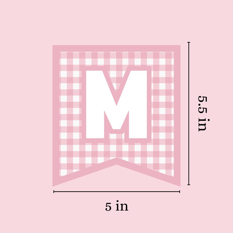 Printable Welcome Home Banner, Pink Gingham Pattern, PDF, PNG | New ...