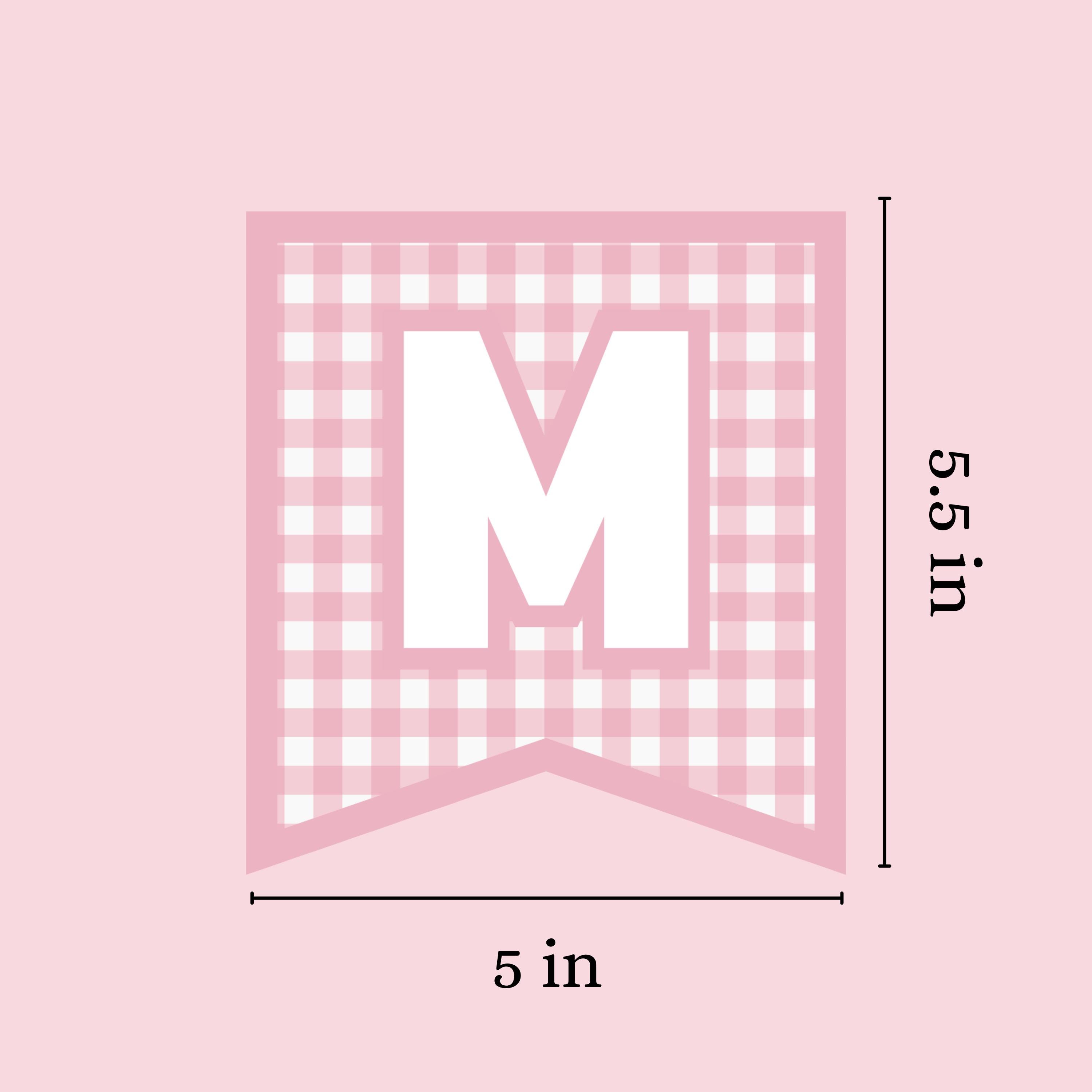 Printable Welcome Home Banner, Pink Gingham Pattern, PDF, PNG | New ...