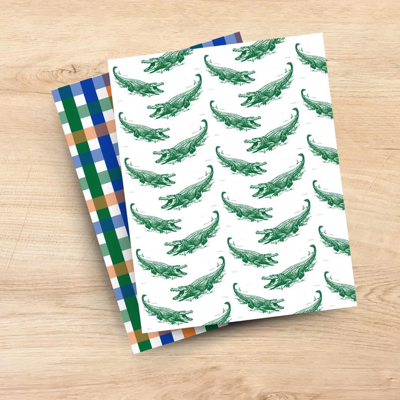 Seamless Gators Digital Paper Bundle | Instant Download, Printable ...