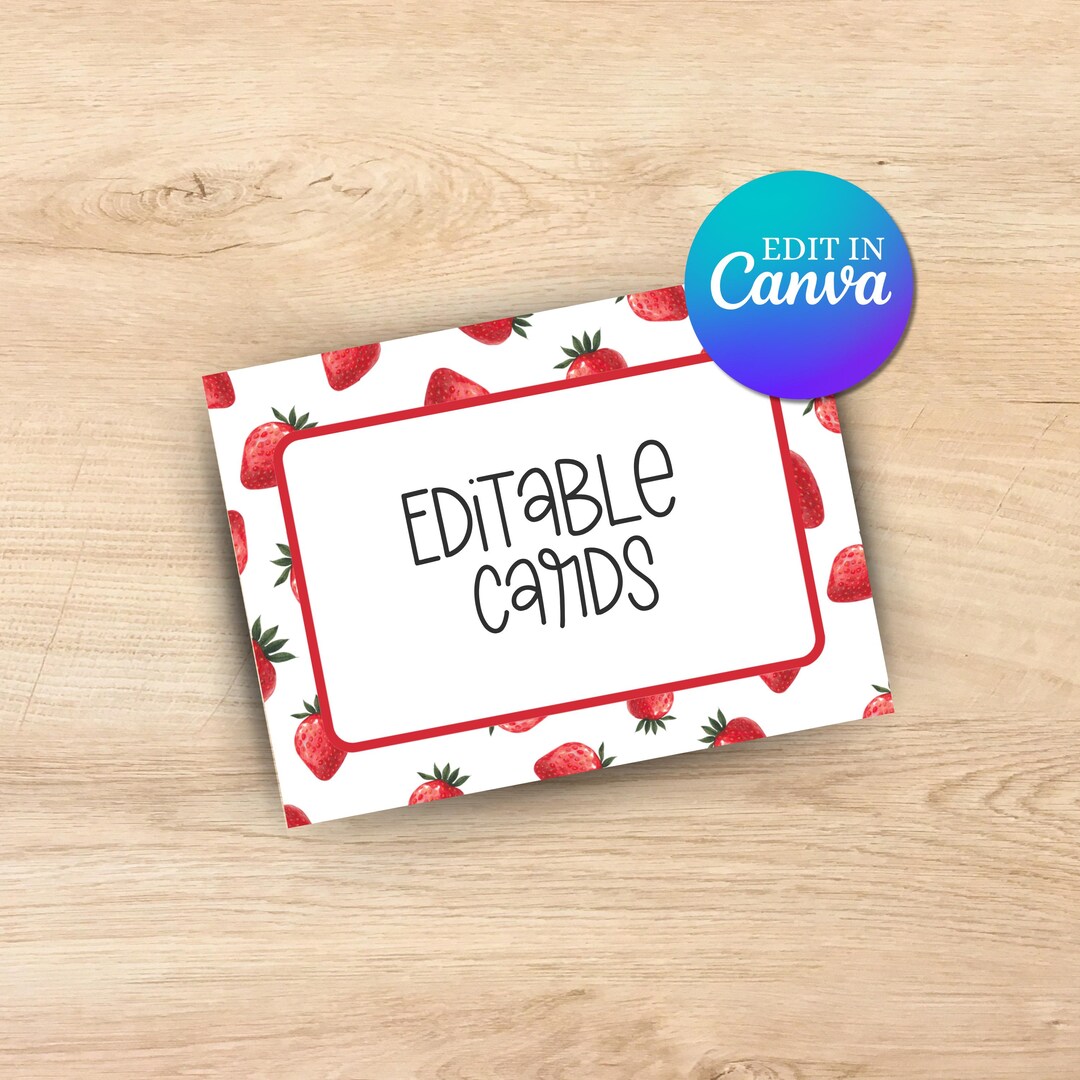 Printable Strawberry Themed Food Labels, Name and Table Cards ...