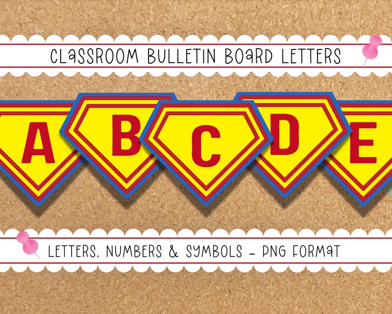 Printable Super Hero Bulletin Board Letters for Classroom Decor, Back ...